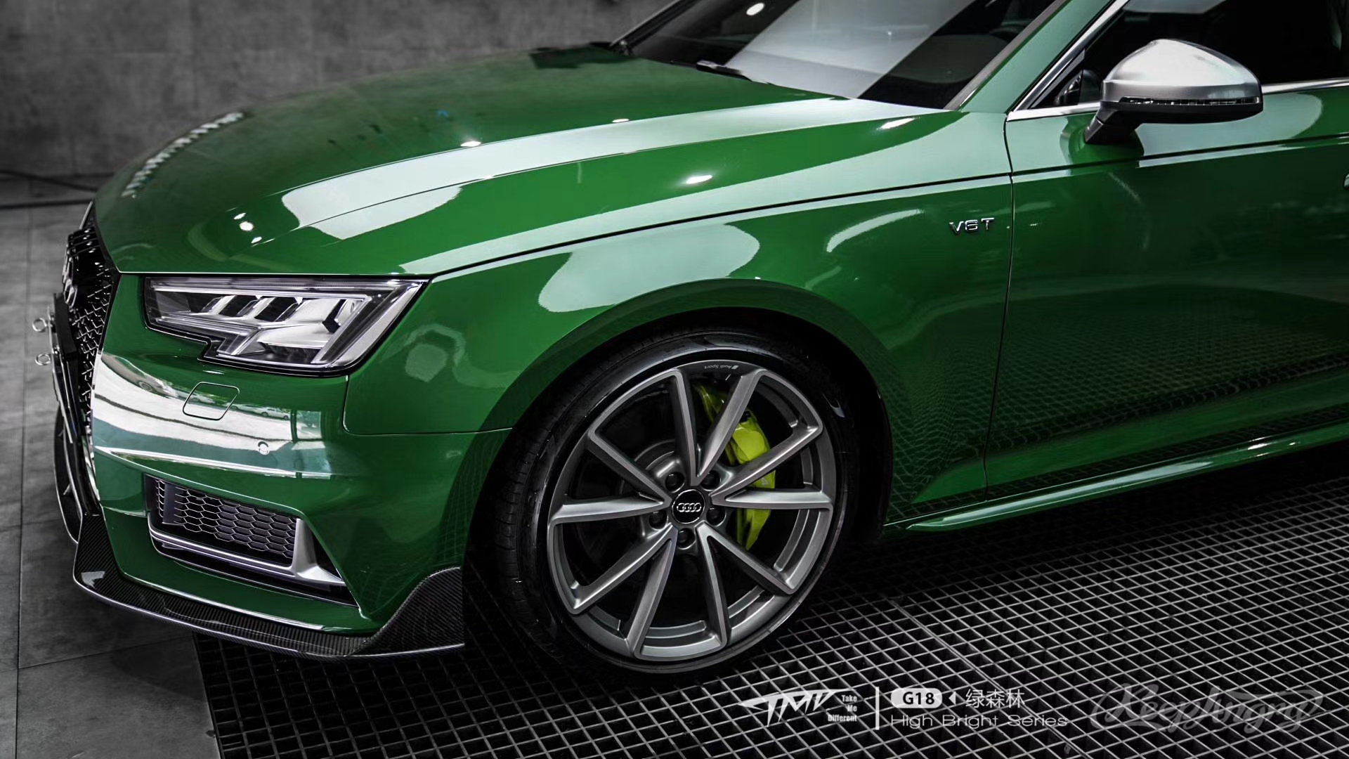 This green is too dazzling, TMD tide brand Audi S4 forest green color ...