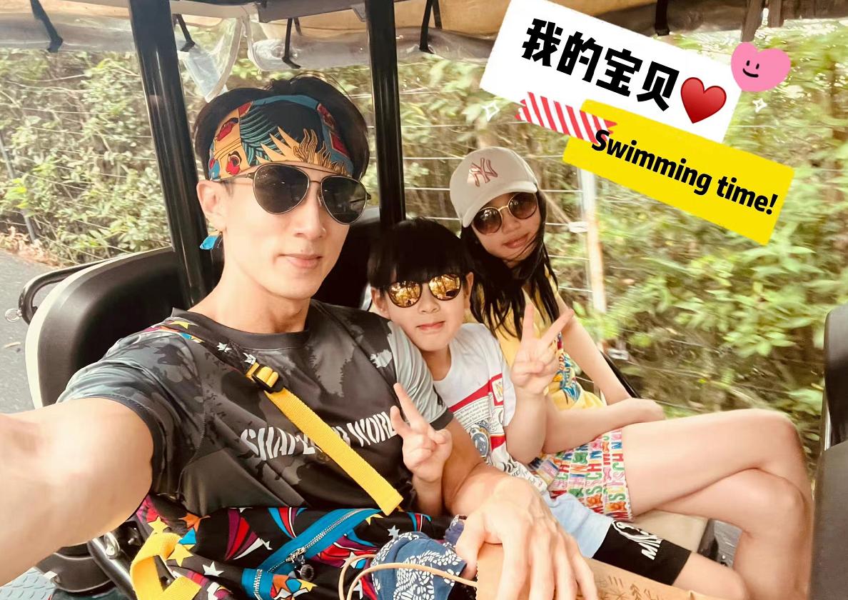 Wu Zun's family outing!The sweet wife wears a short skirt, the skin is ...