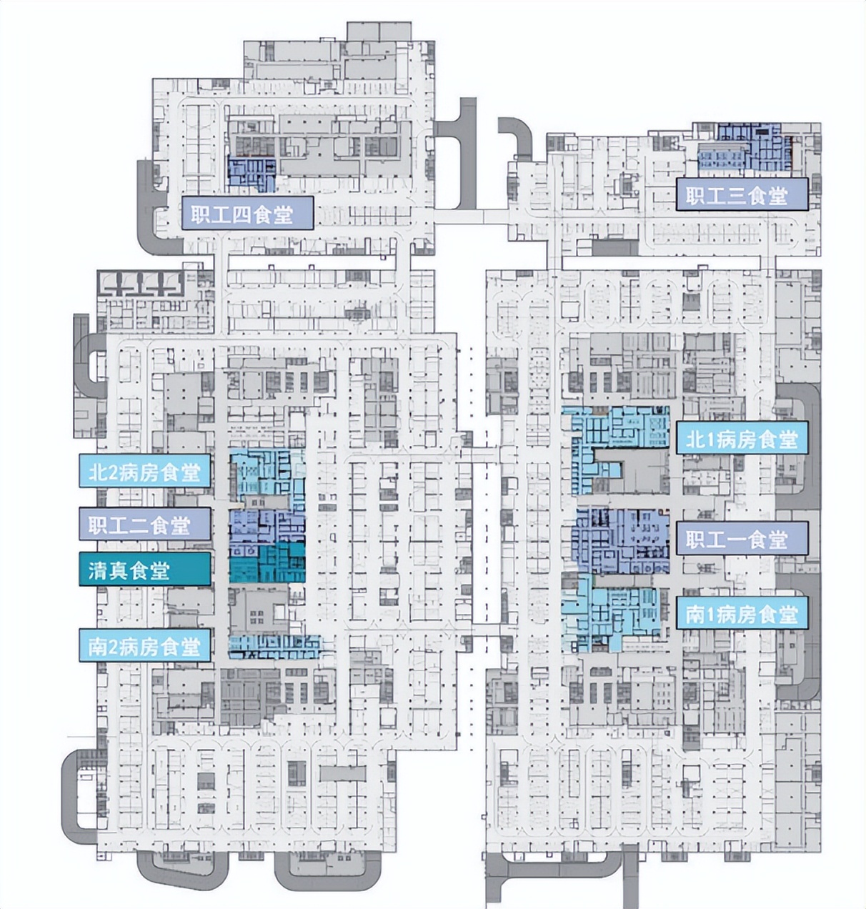 The design of the underground space of a super-large hospital, this ...