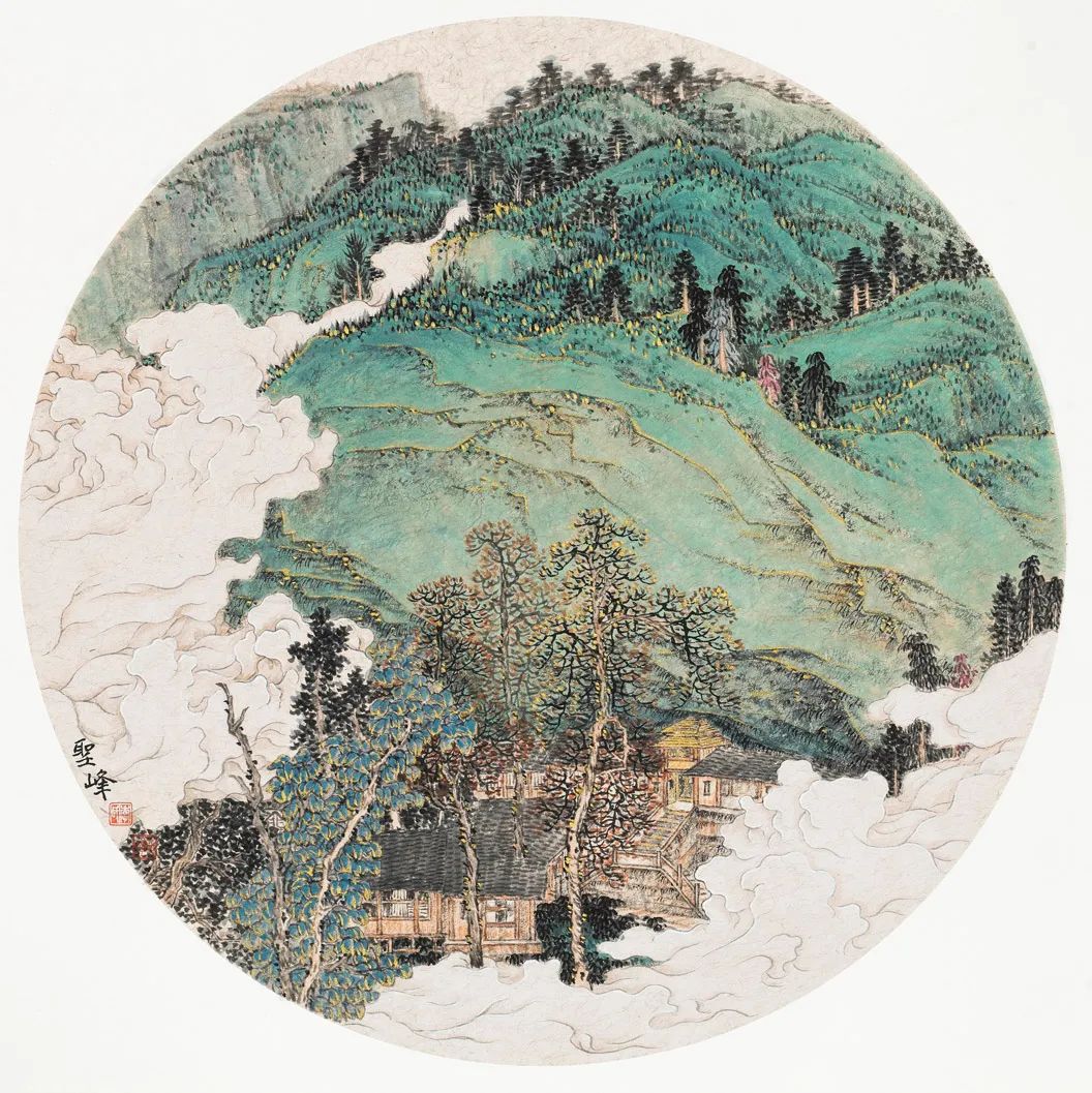 Li Shengfeng's painting and calligraphy works of the Great Green ...