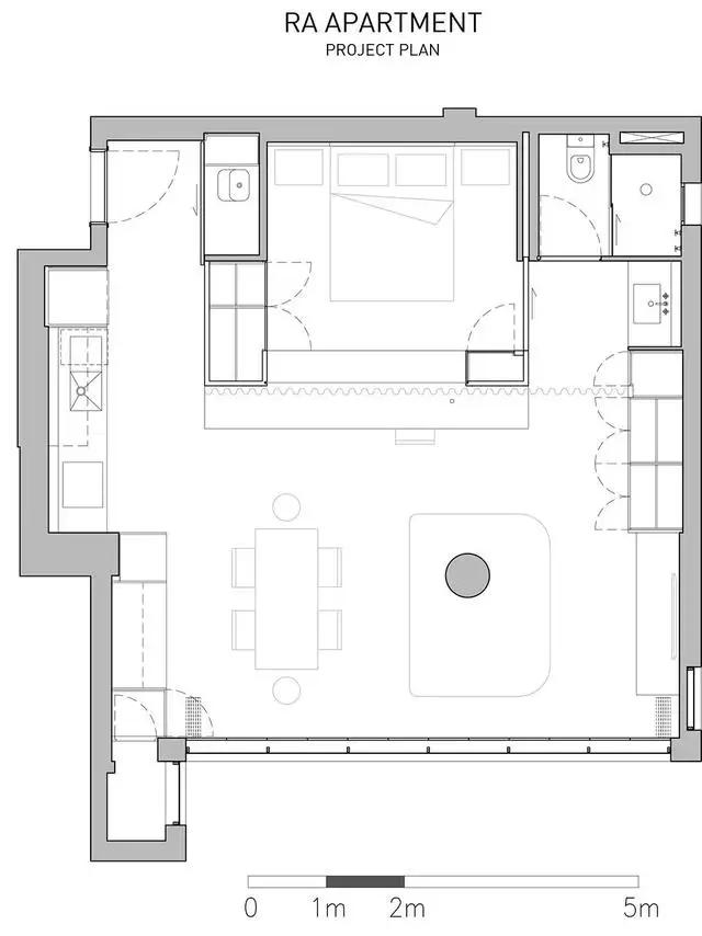 The 68-square-meter small apartment can be cleverly used even if there ...