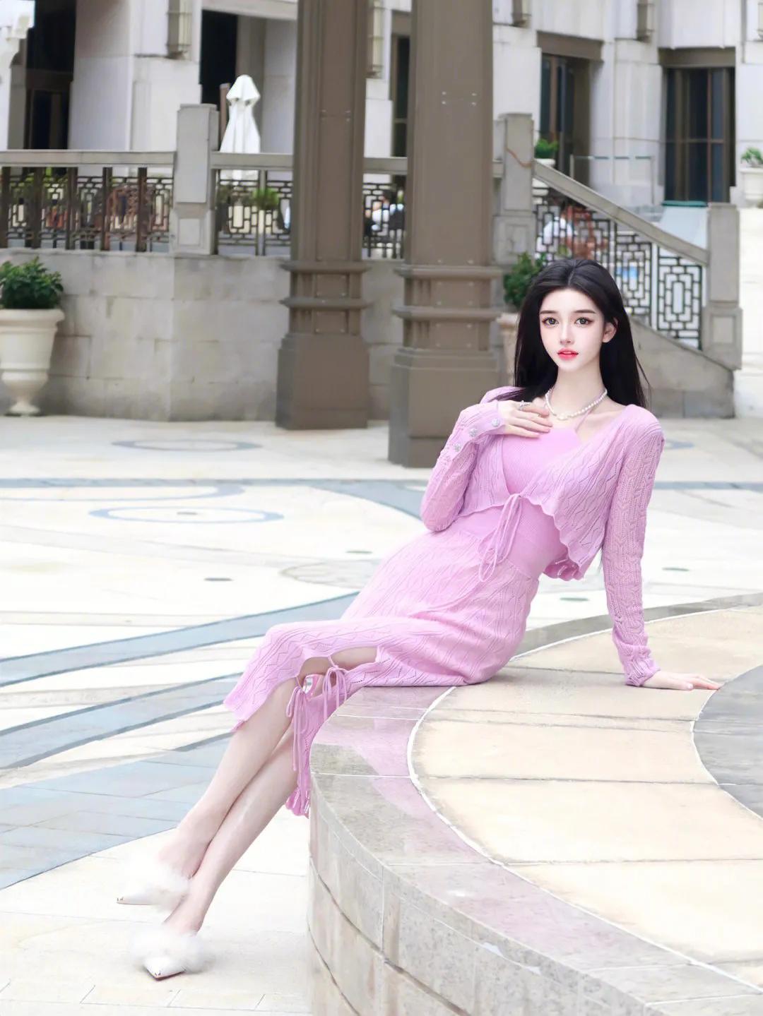 Pink Knit Halter Dress - iNEWS