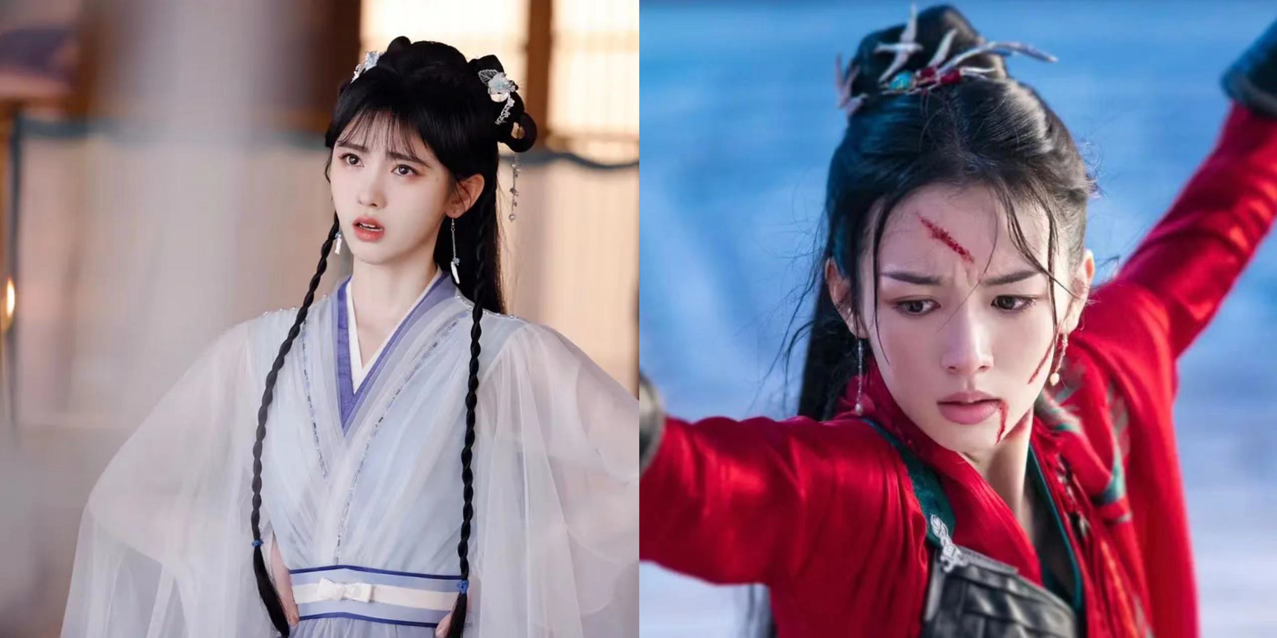 The same is 95 flowers playing the fairy heroine, Ju Jingyi and Zhou ...