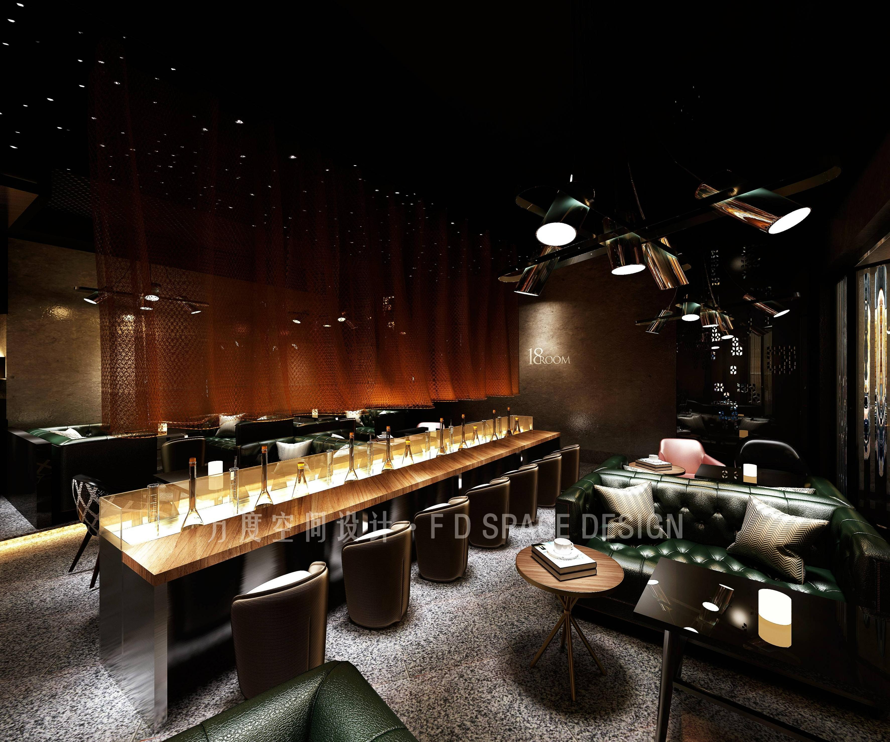 How much does the bar decoration cost per square meter? 300 square ...