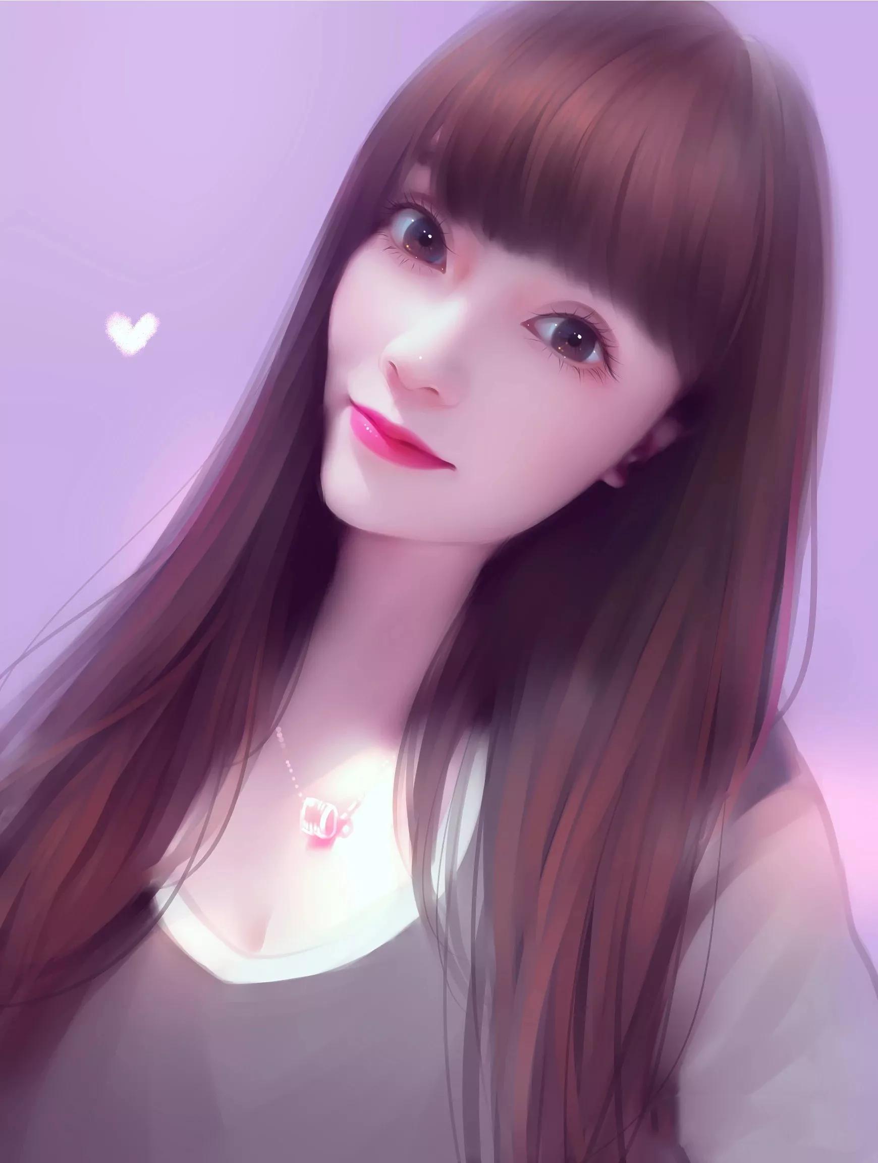 Change to a hand-painted avatar with an elegant, high-value, gentle and ...