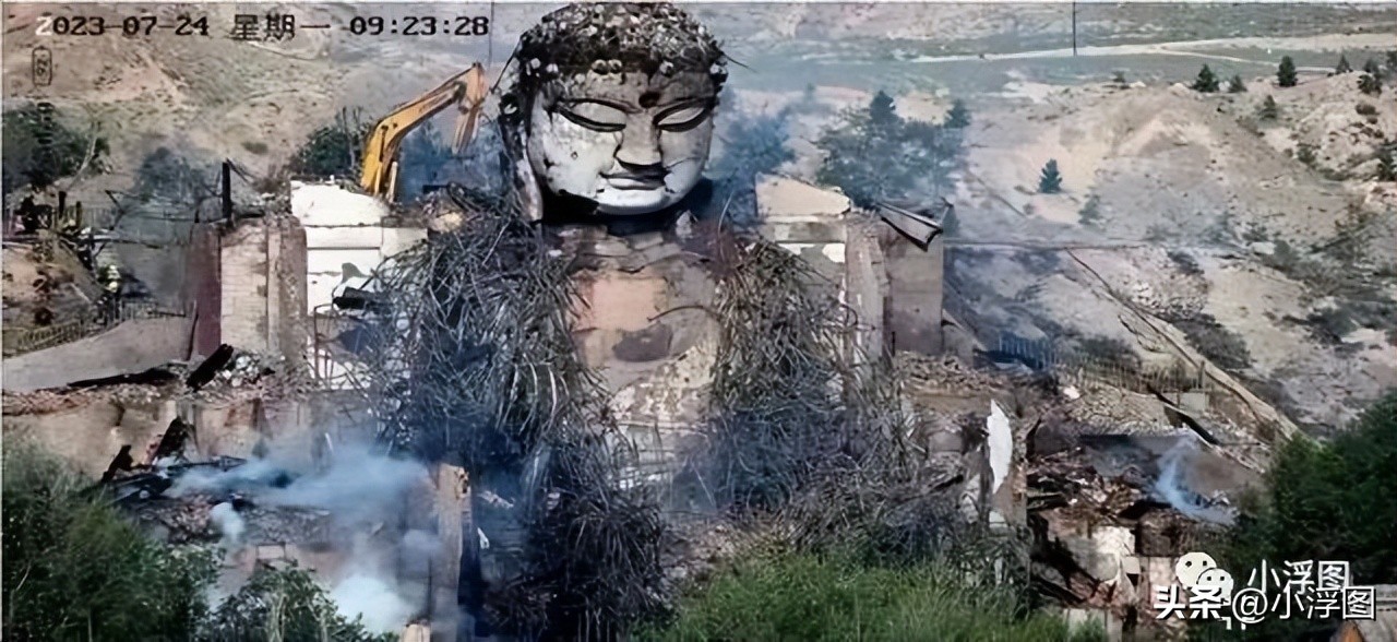 The "No. 1 Buddha in the World" burned violently for 10 hours and was ...