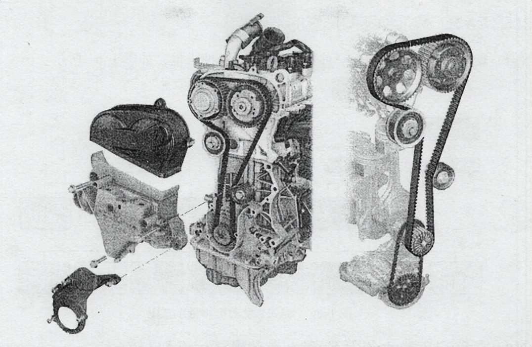 A fault case where the timing belt is loose and the timing belt jumps ...
