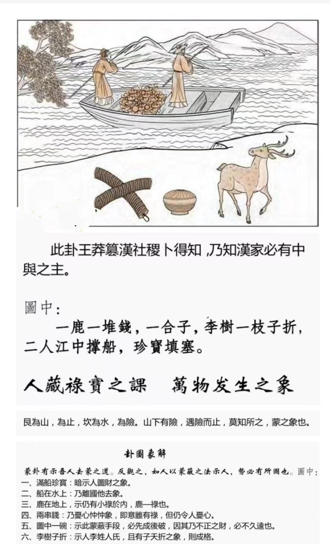 Ni Haixia's I Ching illustration, the fourth hexagram is the mountains ...