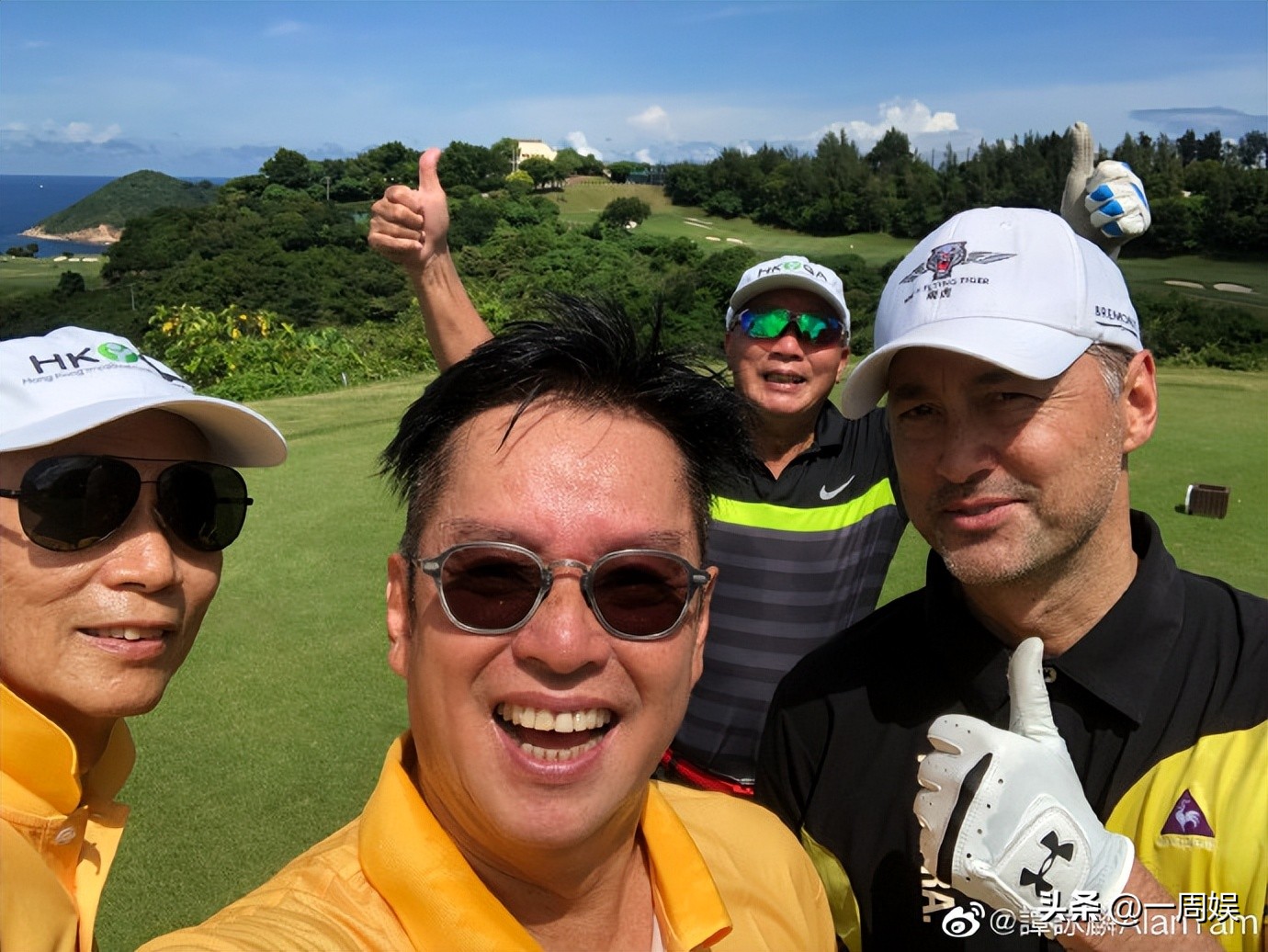 Alan Tam plays golf with friends, Wang Minde rarely shows up, with ...