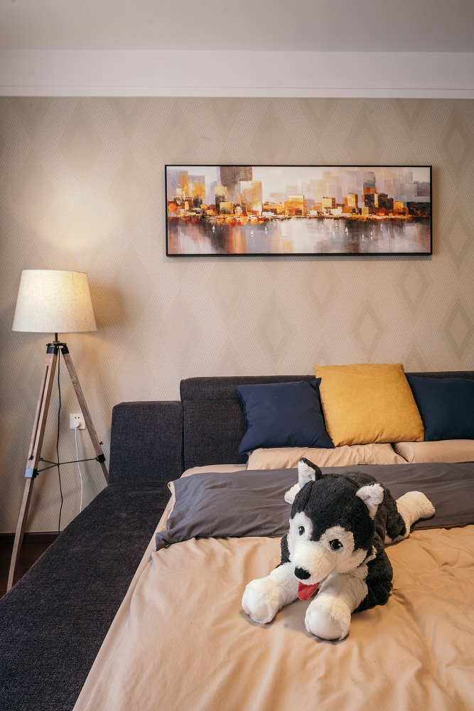 The 158-square-meter Nordic style four-bedroom is simple and neat, and ...
