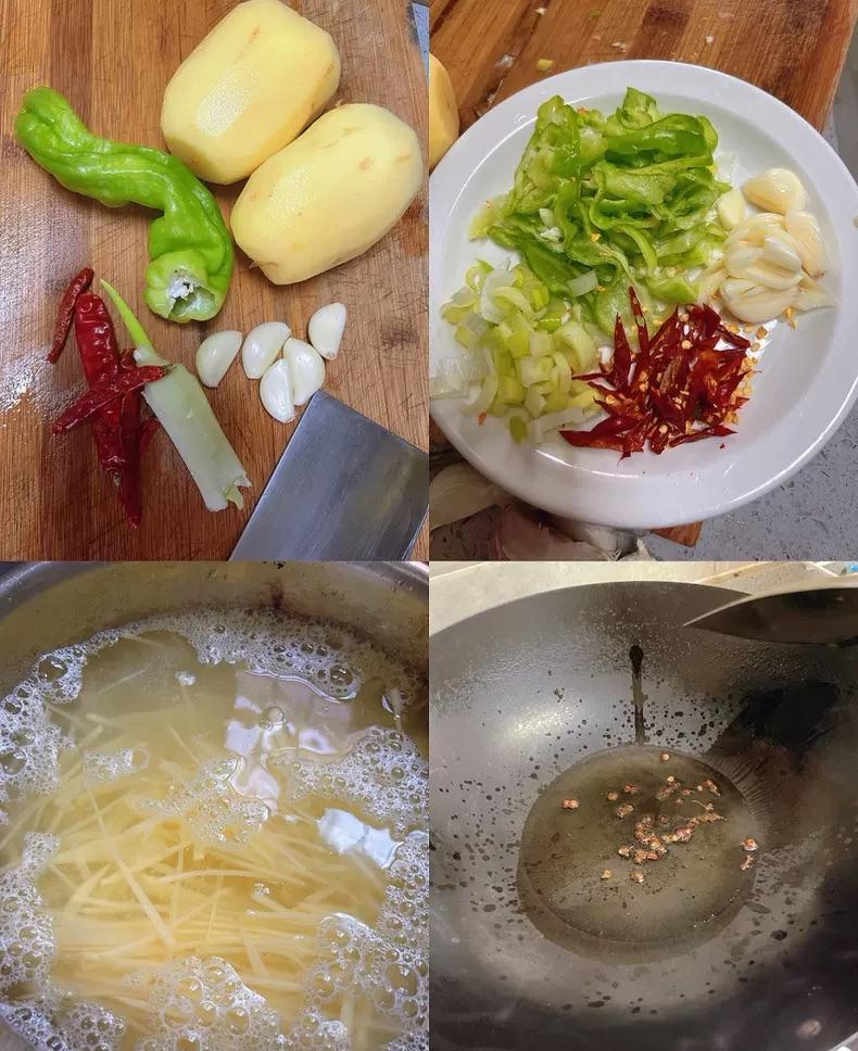 Delicious hot and sour potato shreds, the taste is not inferior to ...