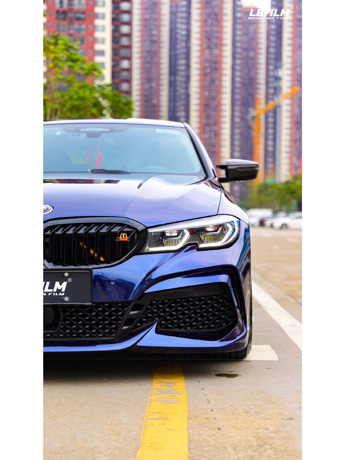 BMW LB color change film original paint tanzanite blue, very noble and ...