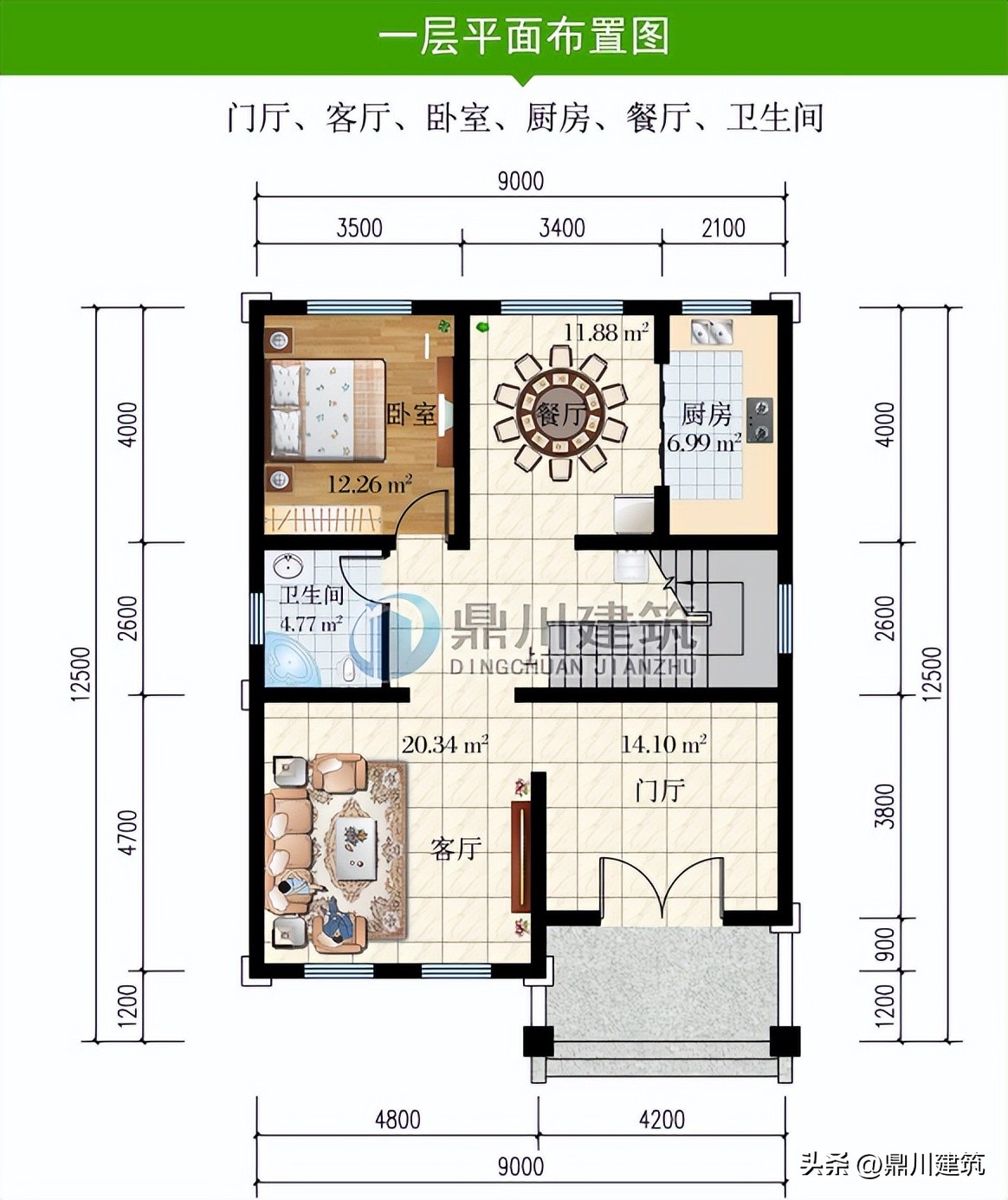 5 sets of small studio villas, with a small footprint and practical ...