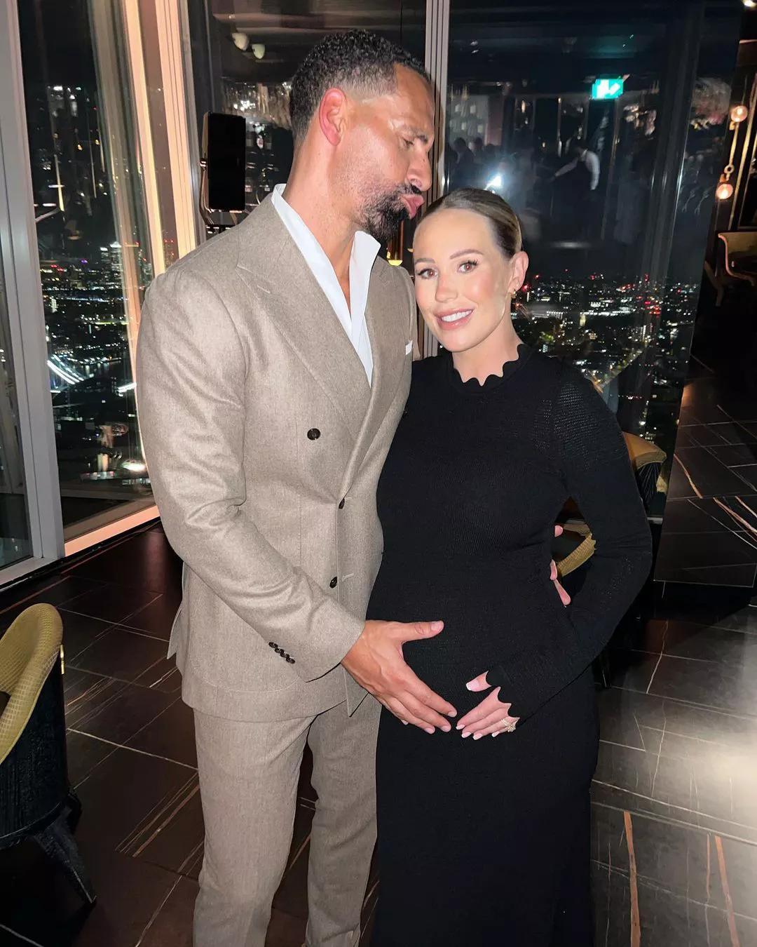 Manchester United legend Ferdinand and his pregnant wife receive the ...
