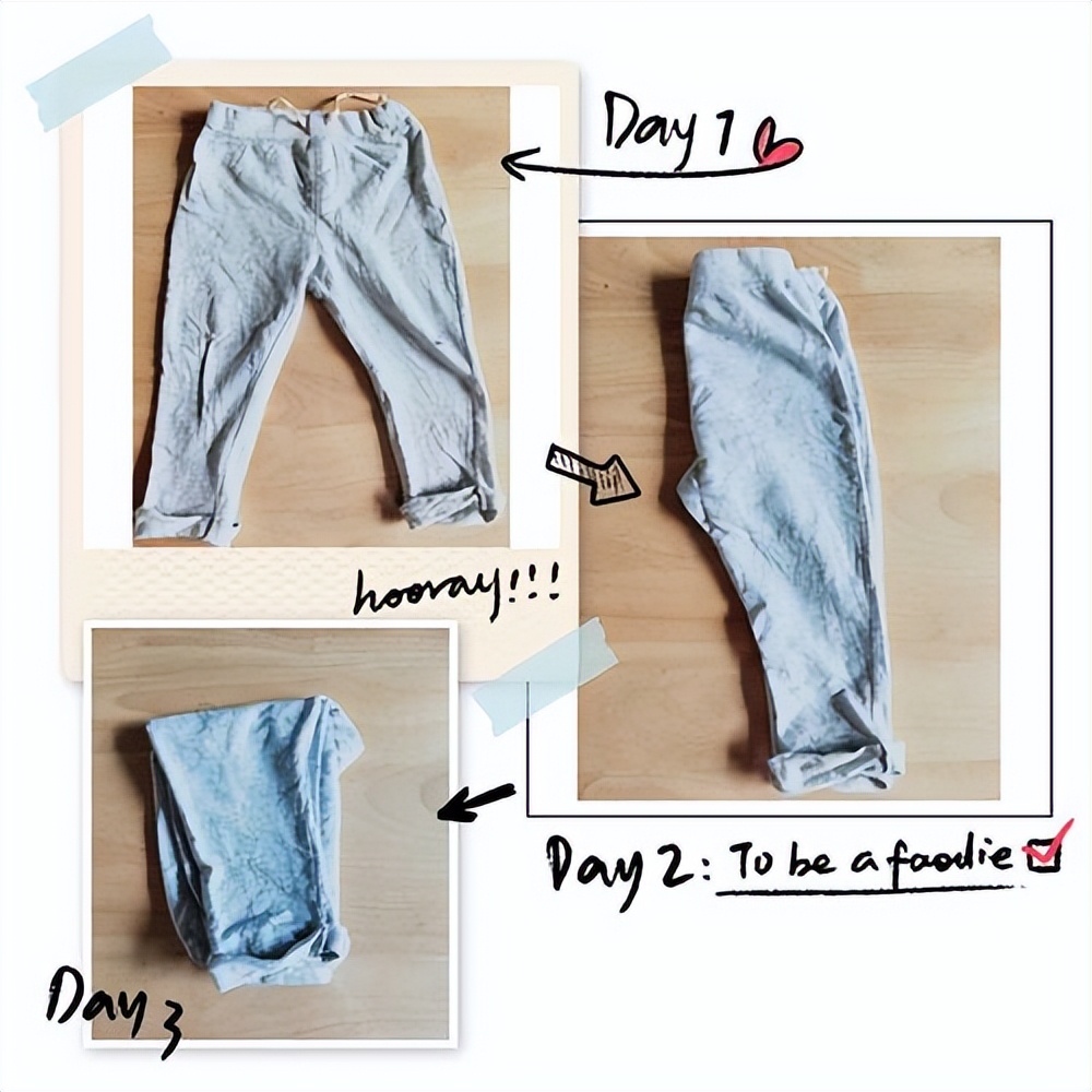 Folding pants like this is amazing, neat and beautiful, saves space, no ...