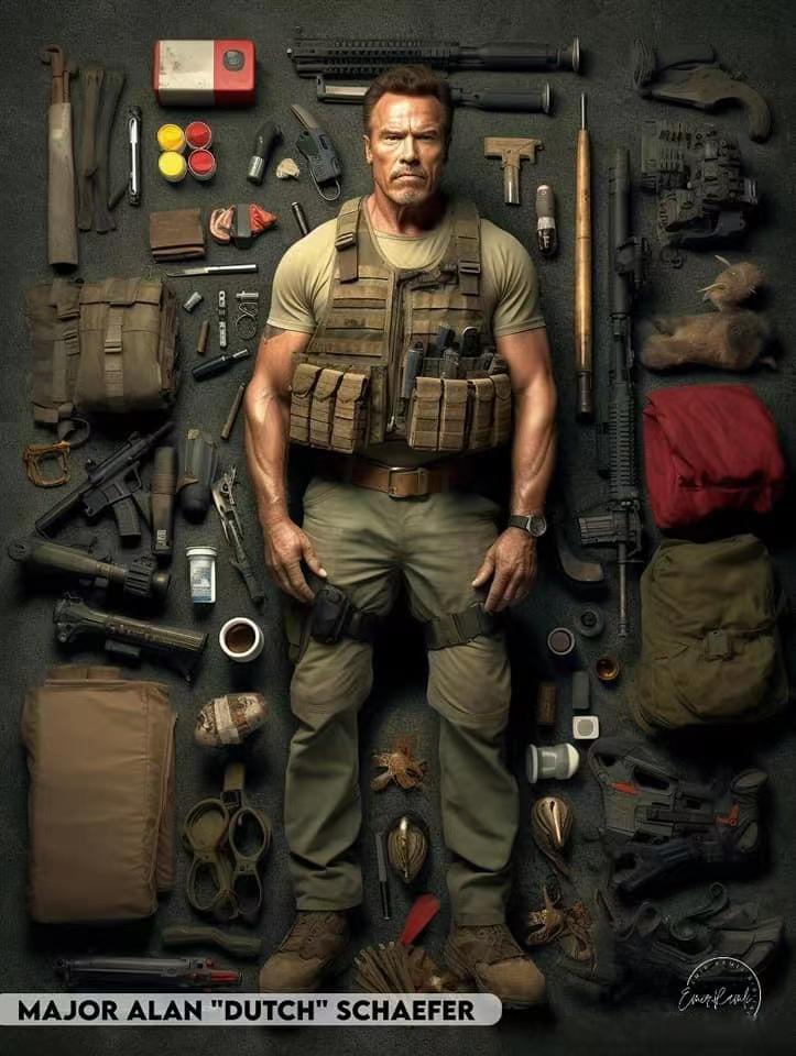 The first version of the movie "Predator" theme soldiers, author Emir ...