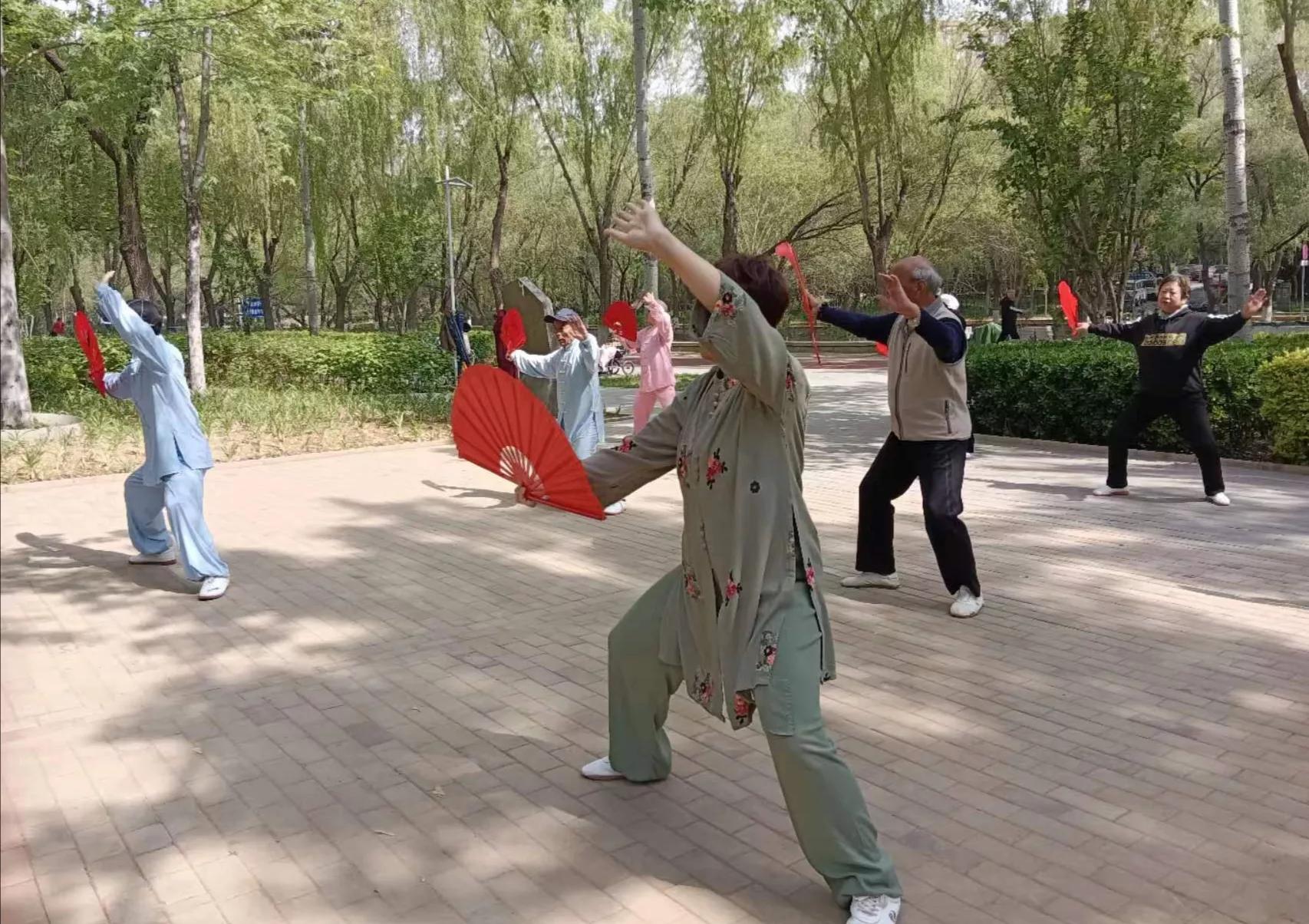 Happy Tai Chi fans dancing - iNEWS