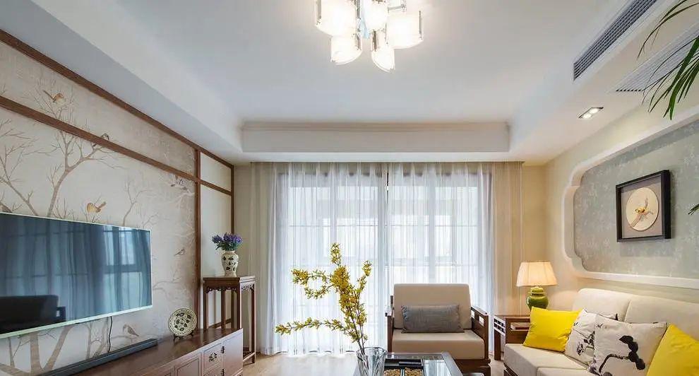 130 square meters Chinese-style three-bedroom, the living room is ...