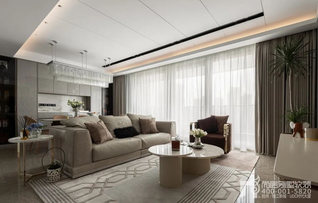 Hangzhou Fengqi money tide, light luxury style flat design, can not ...