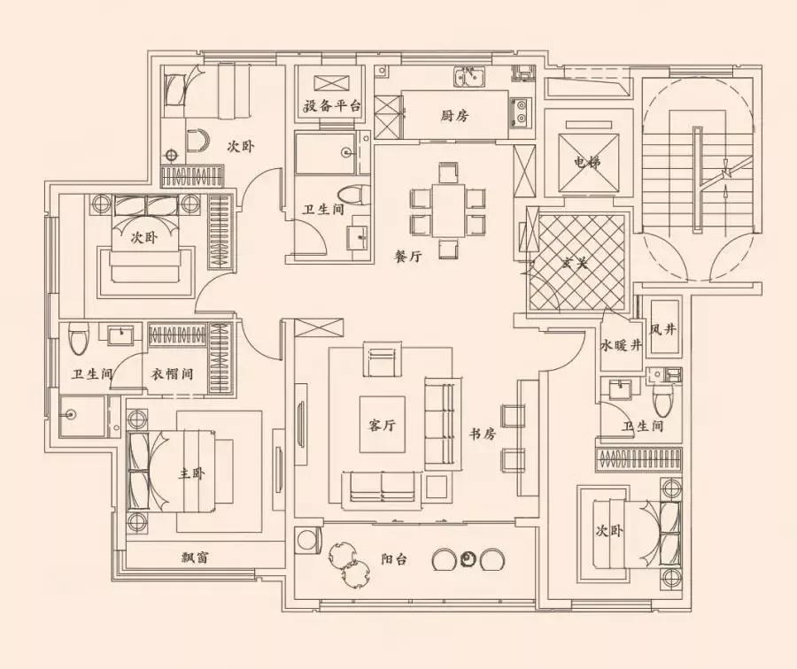 158 square meters of house, the bedroom area is quite design sense - iNEWS