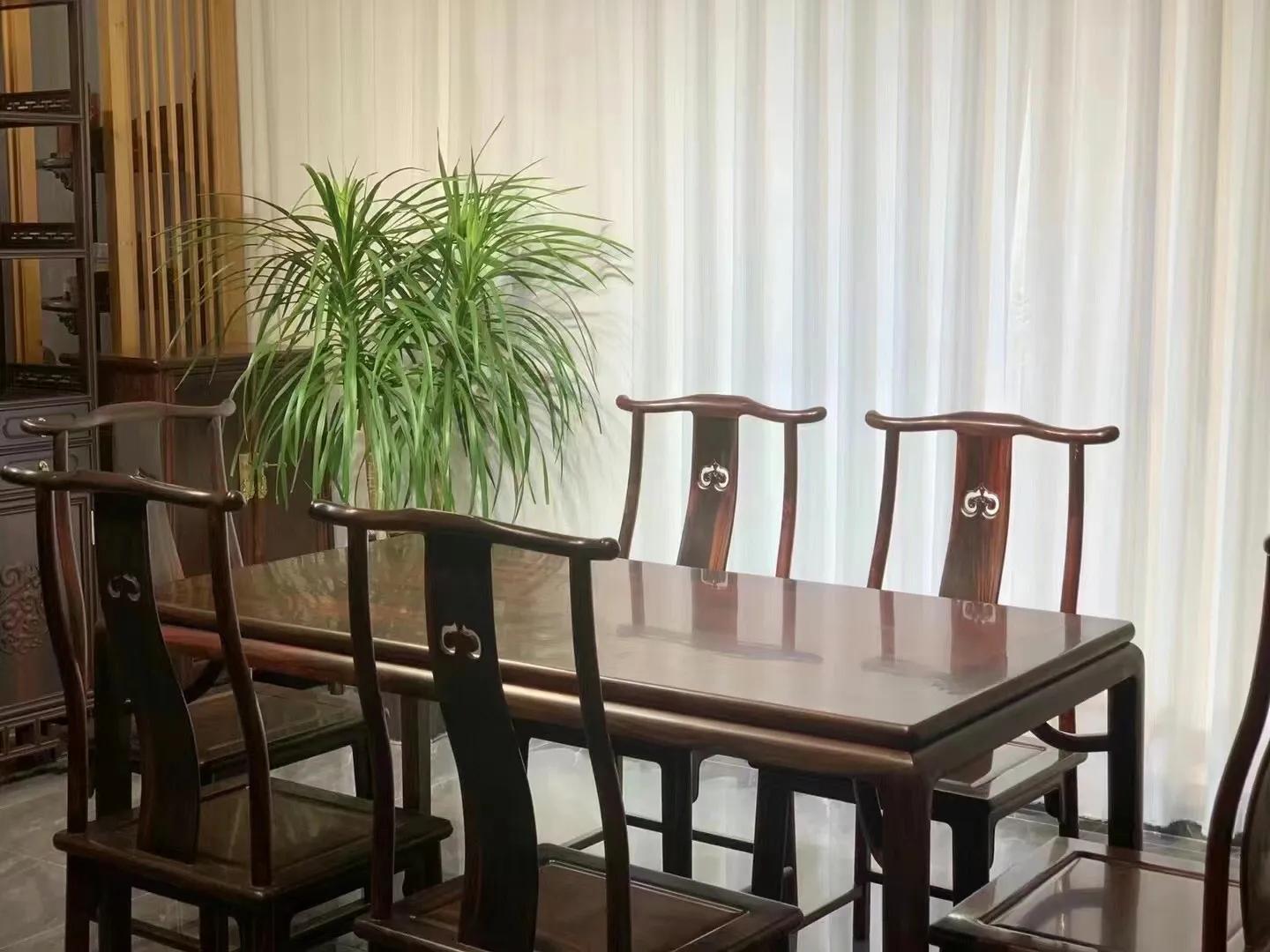 Big red acid branch boutique unfilled Ming-style rectangular dining ...