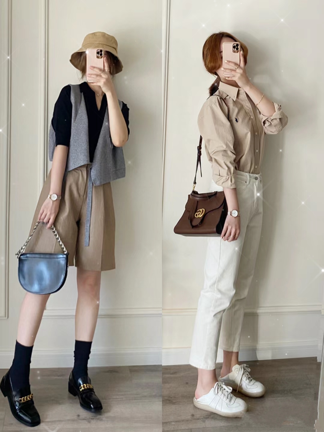 You have to choose khaki for summer commuting! Middle-aged women wear ...