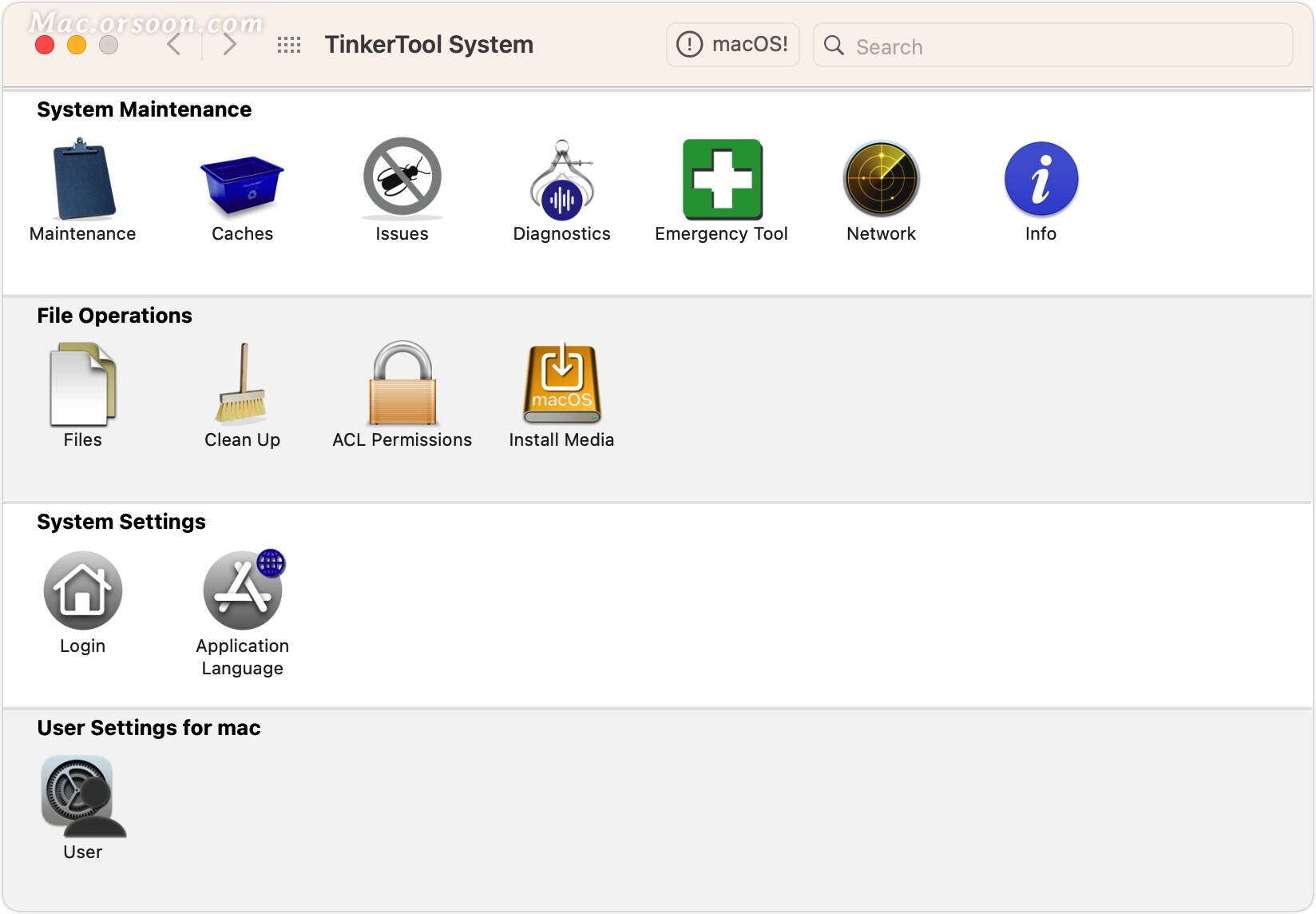 Mac system device maintenance tool - iNEWS