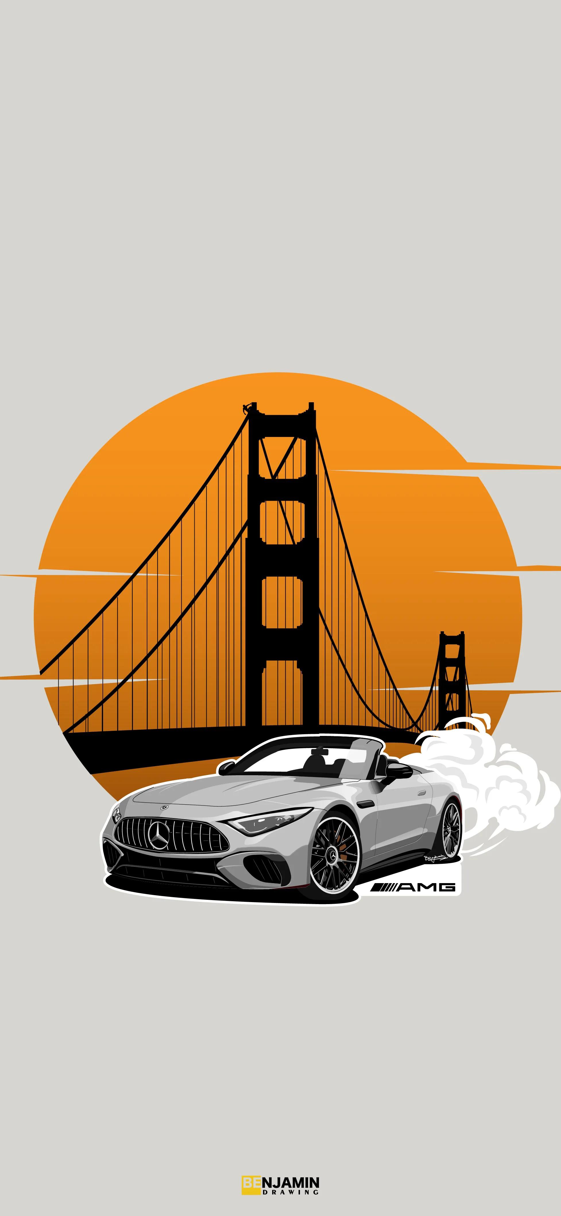 "Original" 20 mobile phone wallpapers with hand-painted car ...