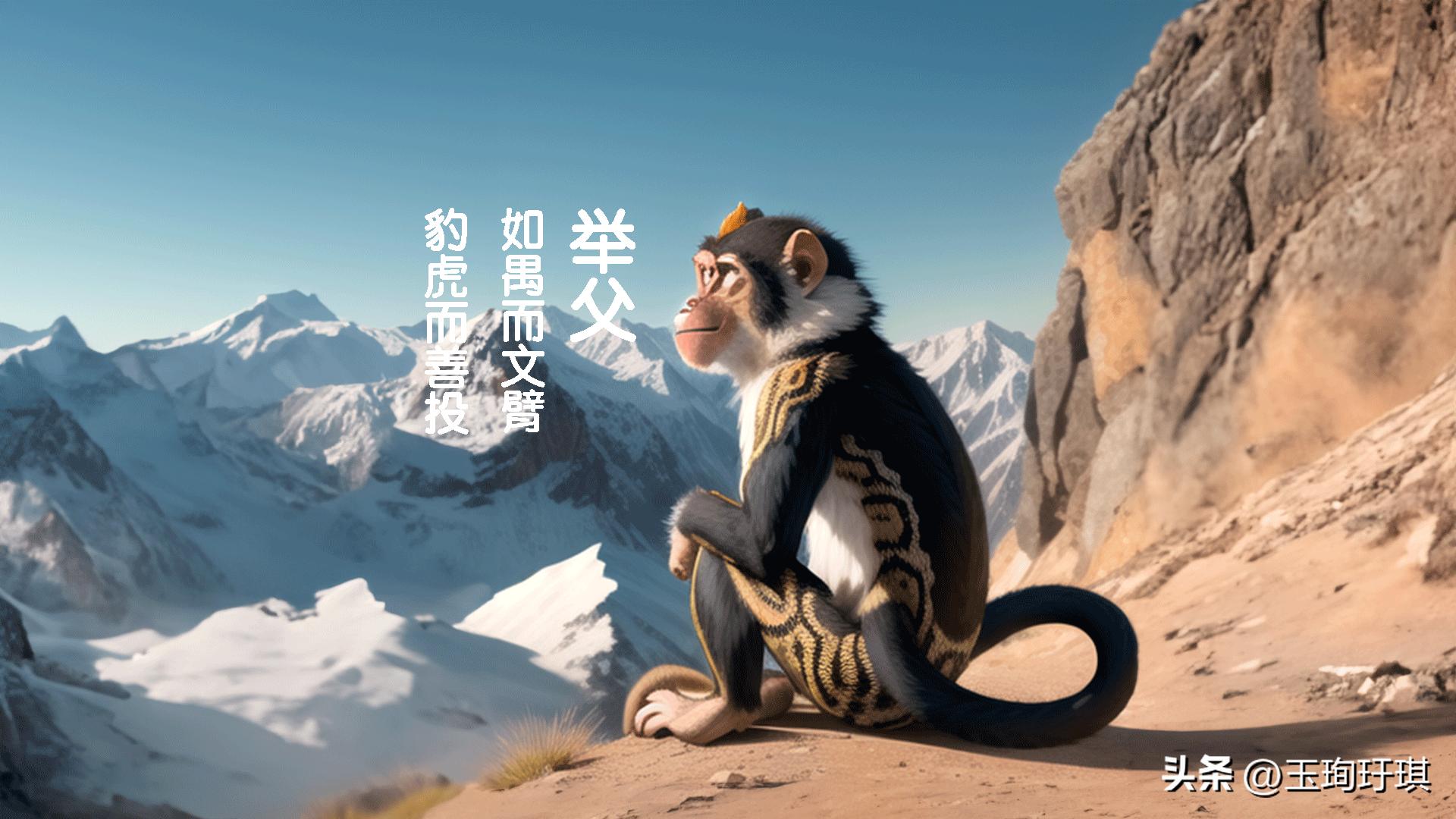 Shan Hai Jing Strange Beast: Jufu, like a monkey and leopard with ...