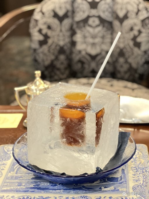 With huge ice cubes as containers, Kobe Cafe launches summer-limited ...