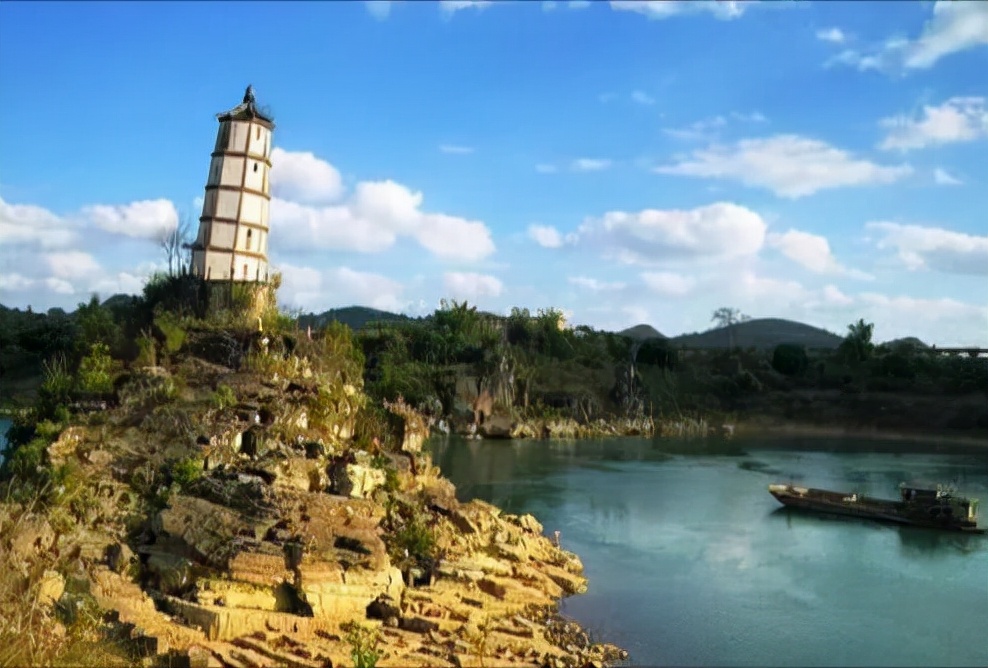 A wonderful building in Chongzuo, one of the eight leaning towers in ...