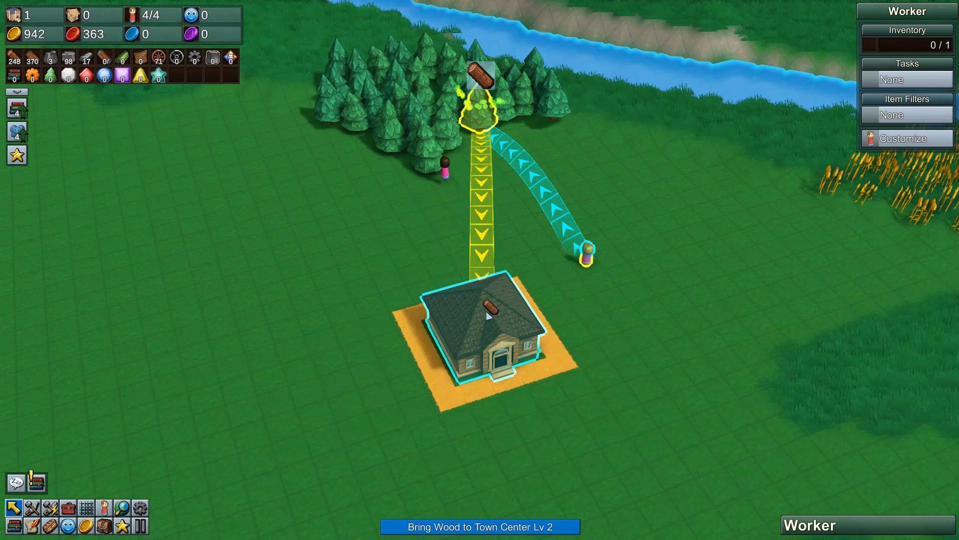 A cartoon pixel-style automation simulation business construction game ...