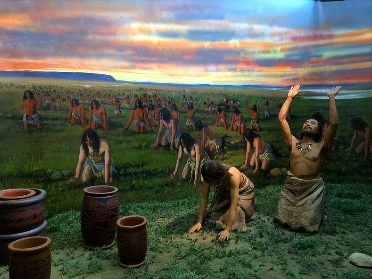 In ancient Chinese civilization, in the real human sacrifice ceremony ...