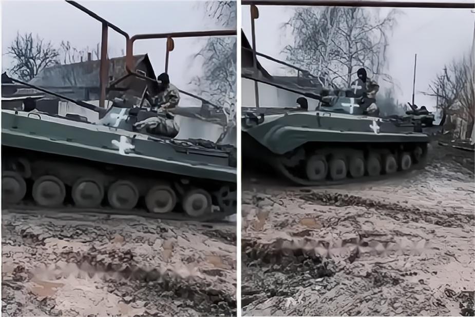 Another new DIY work of the Ukrainian army, BMP-1 car body + 2S9 turret ...