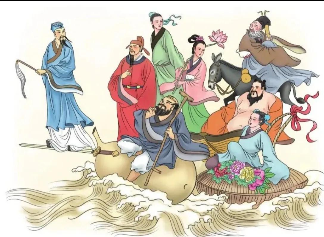 The story of "Eight Immortals crossing the sea and each showing their ...