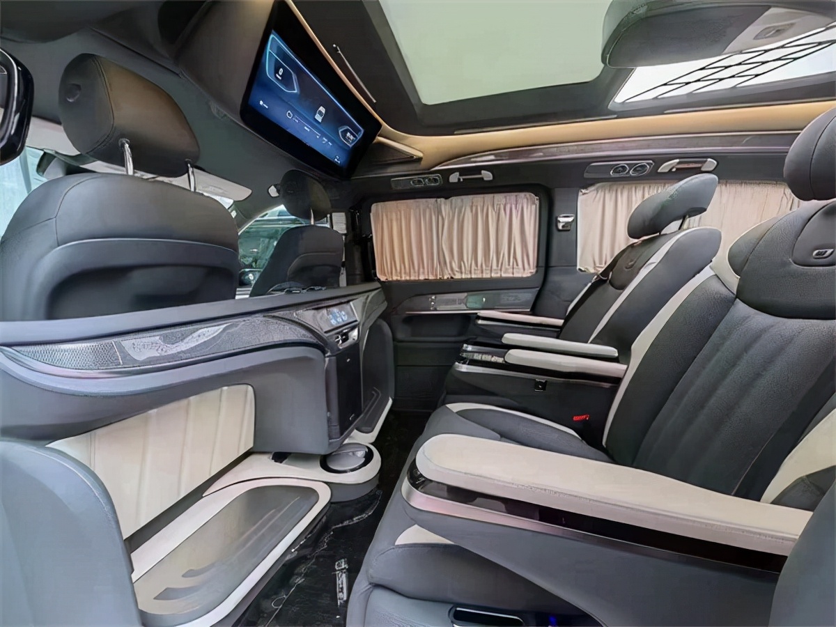 2022 Mercedes-Benz v260l upgrade, 7-seater commercial vehicle with high roof and half partition ...