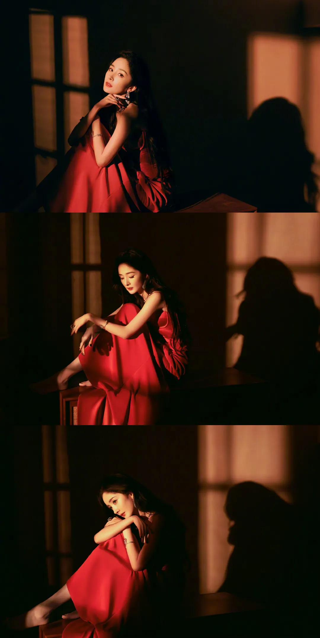 Yang Mi's Weibo night red rose style - iNEWS