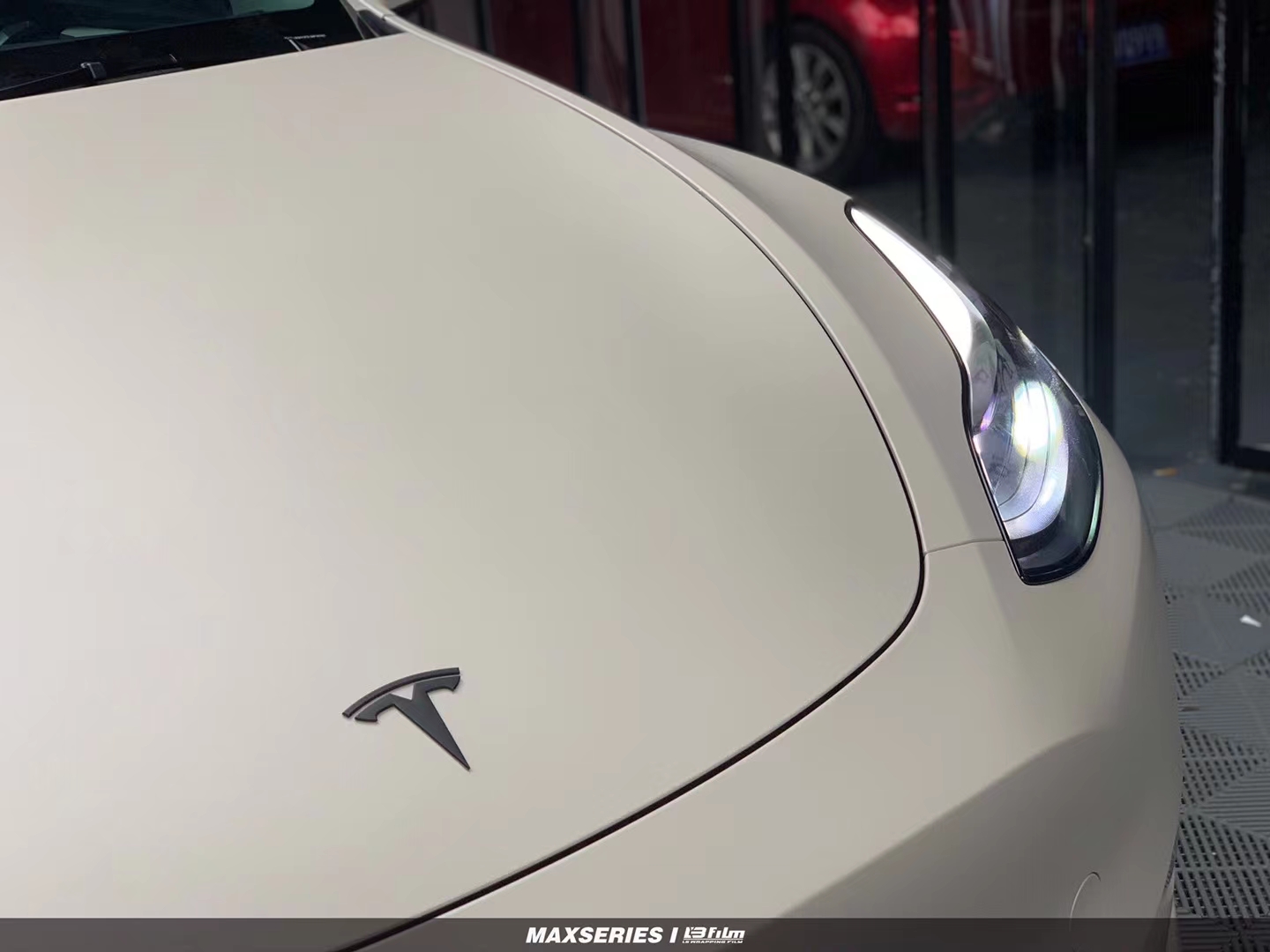 Tesla modelY-LB color changing film matte rice coffee gray-MC285, low ...