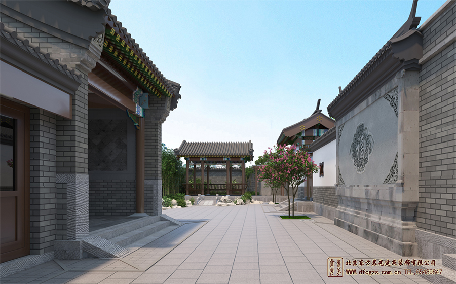 An important decoration inside and outside the gate of Beijing Siheyuan ...