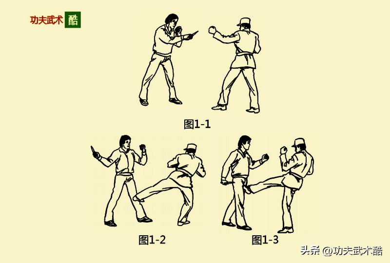 The defensive counterattack against the attack with a dagger, the ...