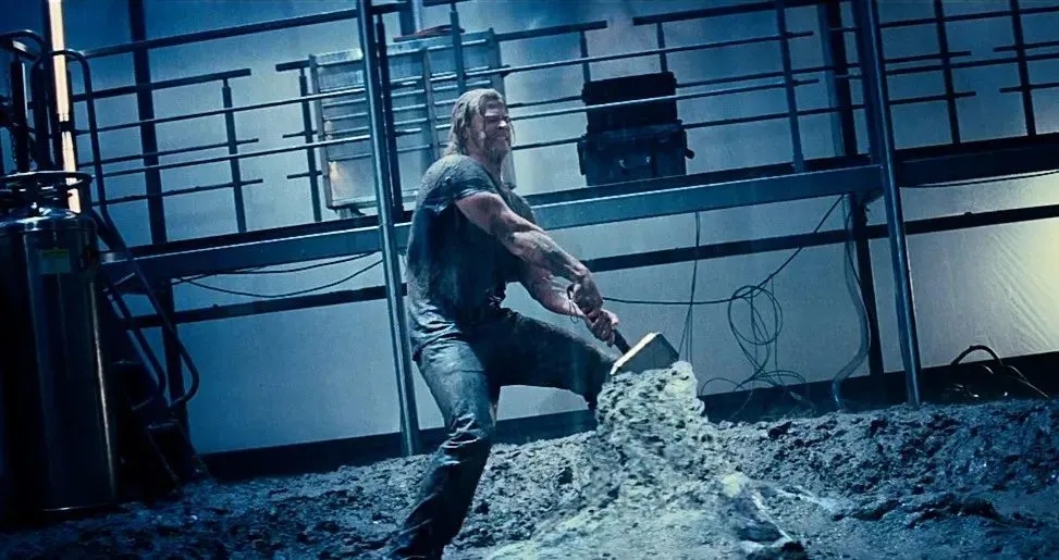 Chris Hemsworth plays "Thor", through various training, showing the ...