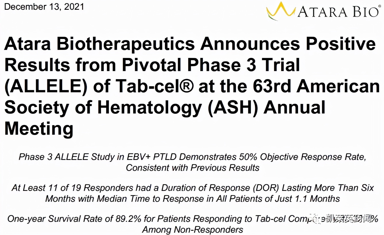 Allogeneic T cell therapy tabelecleucel will be available soon - iNEWS