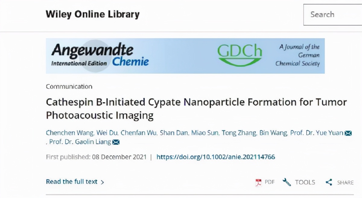 Chinese scientists have developed a smart probe for early tumor ...