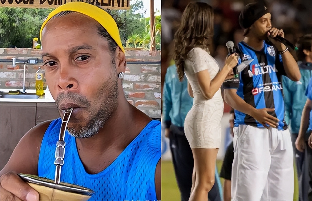 42-year-old Ronaldinho watches the NBA, and his body is fat and old ...