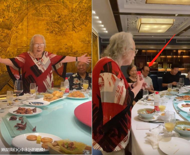 81-year-old Yang Hongji sings at the dinner table!Without a microphone ...