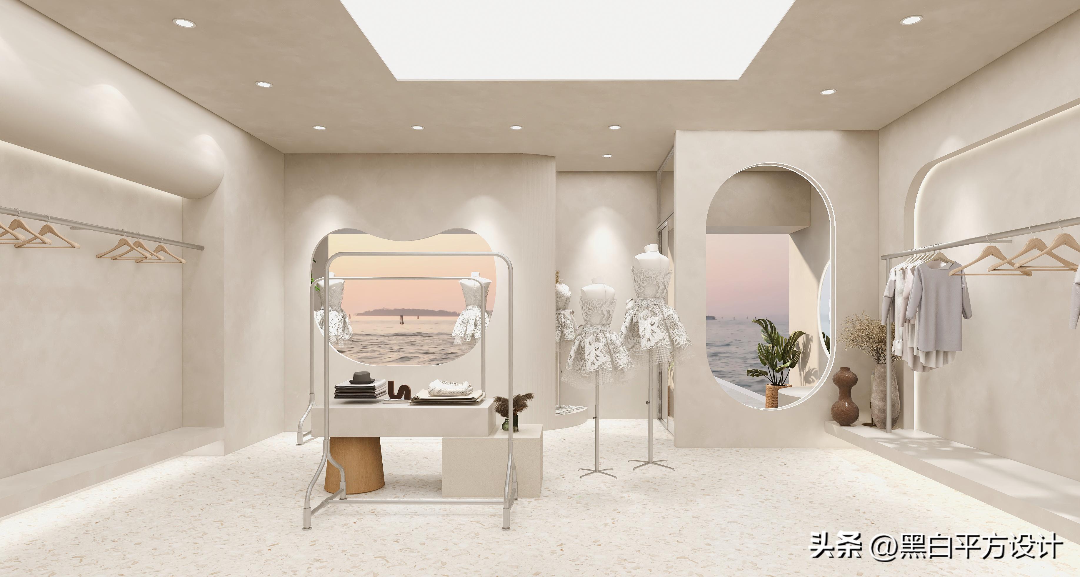 Modern minimalist wabi-sabi style women's clothing store design - iNEWS