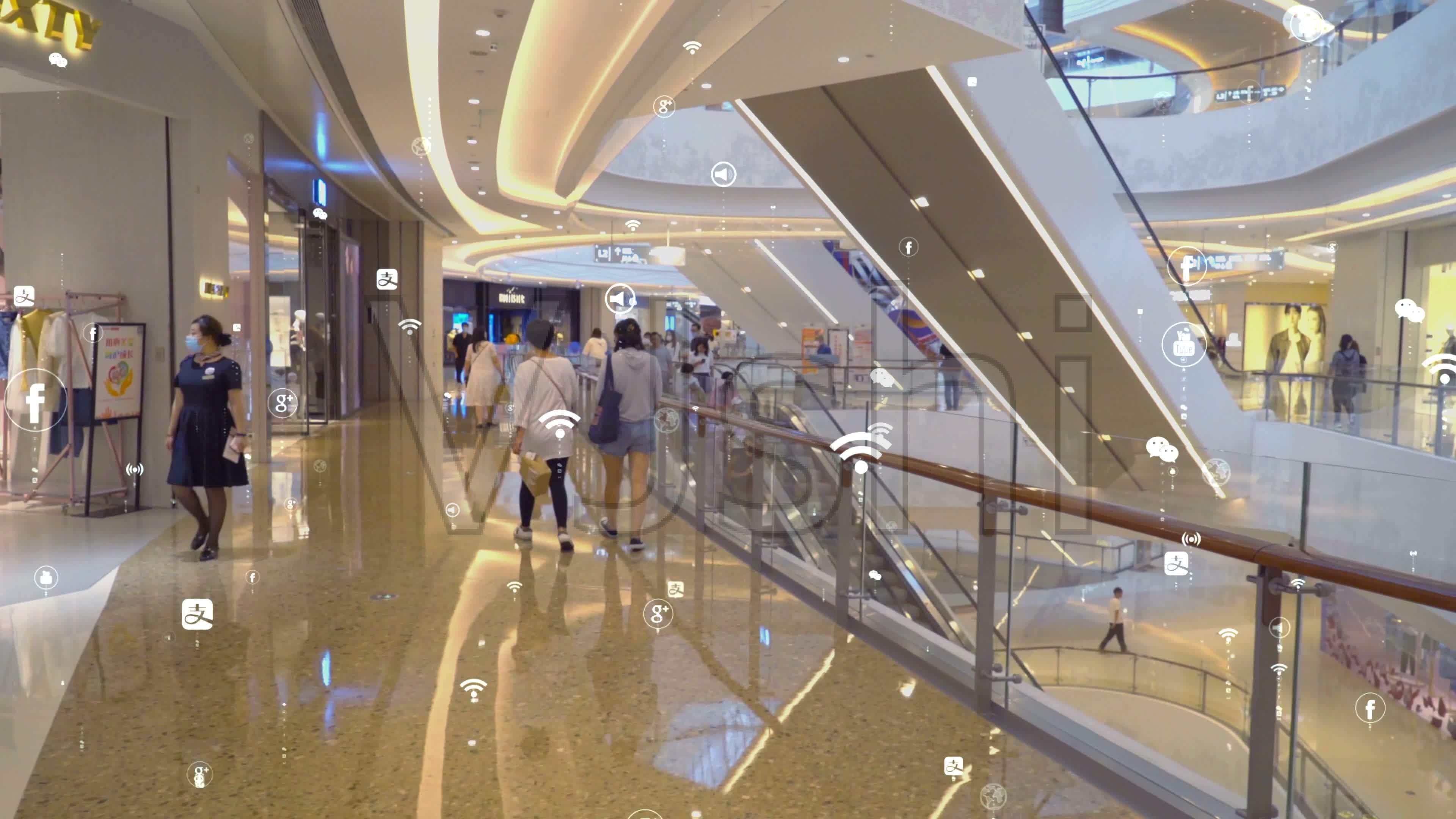 Smart shopping malls under new technologies such as the Internet of ...