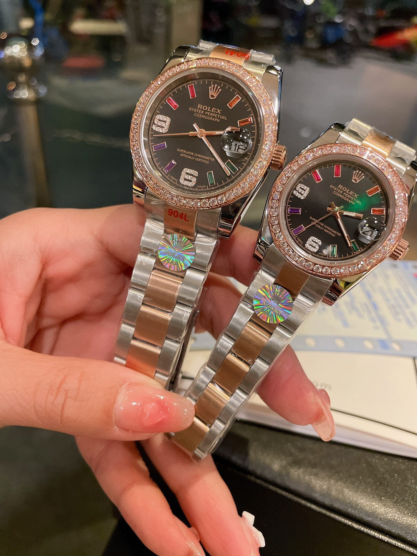 Rolex couple watch fairy color matching beautiful explosion - iMedia