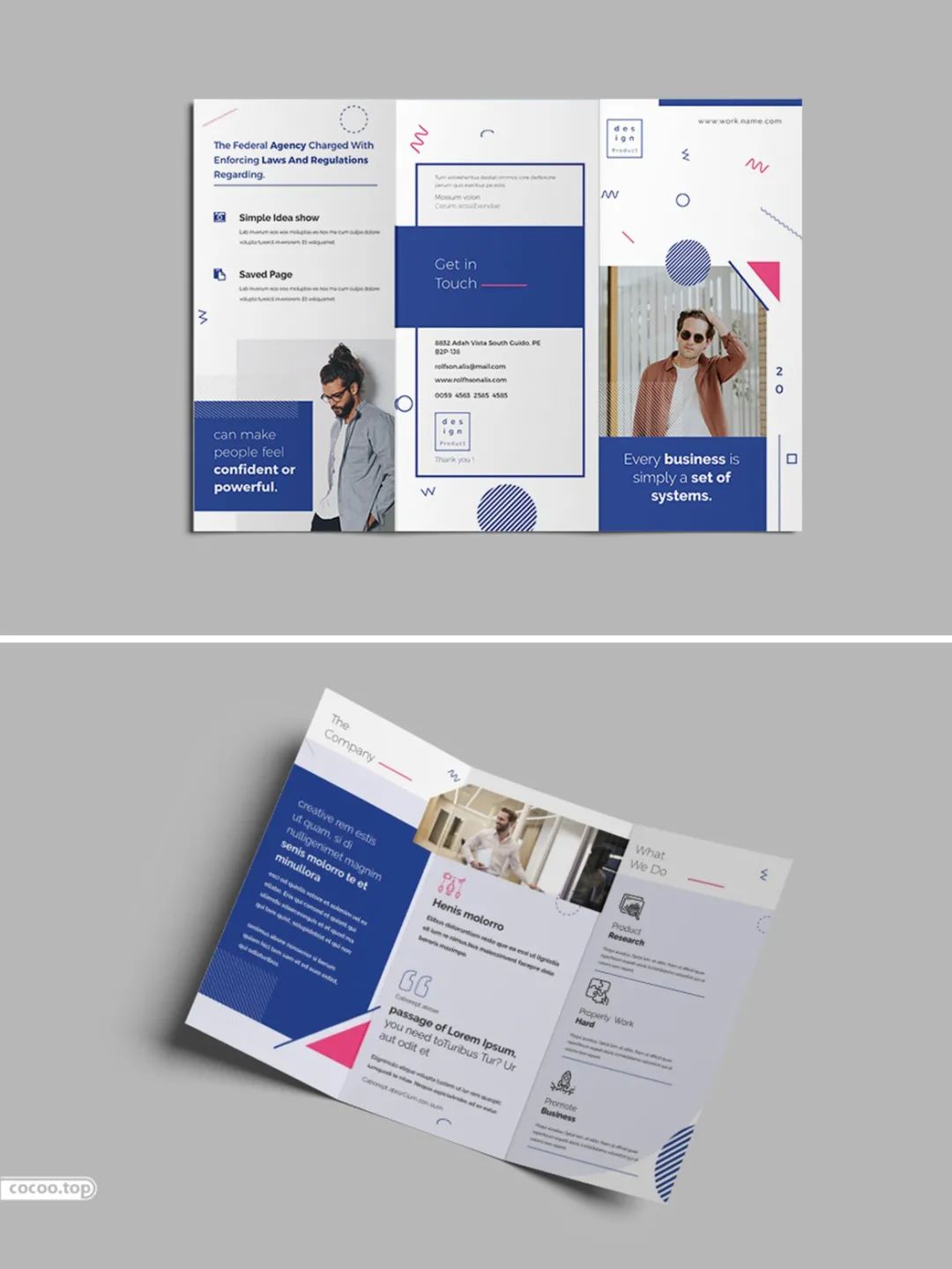Appreciation of foreign tri-fold page design - iMedia