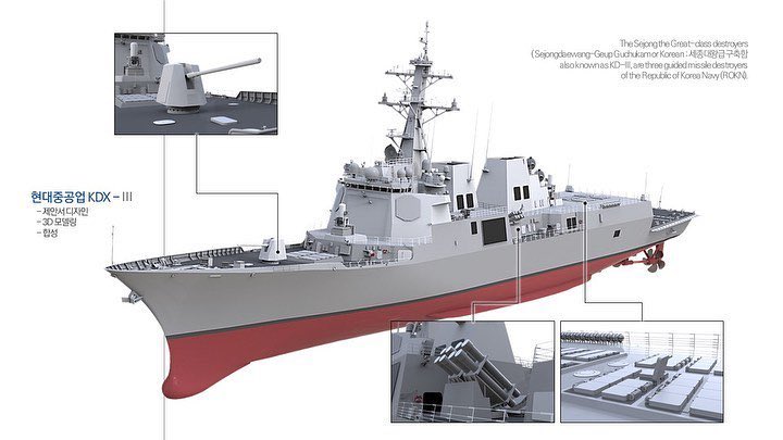 South Korea's new 10,000-ton destroyer is about to be launched!88 vertical shots, equipped with ...